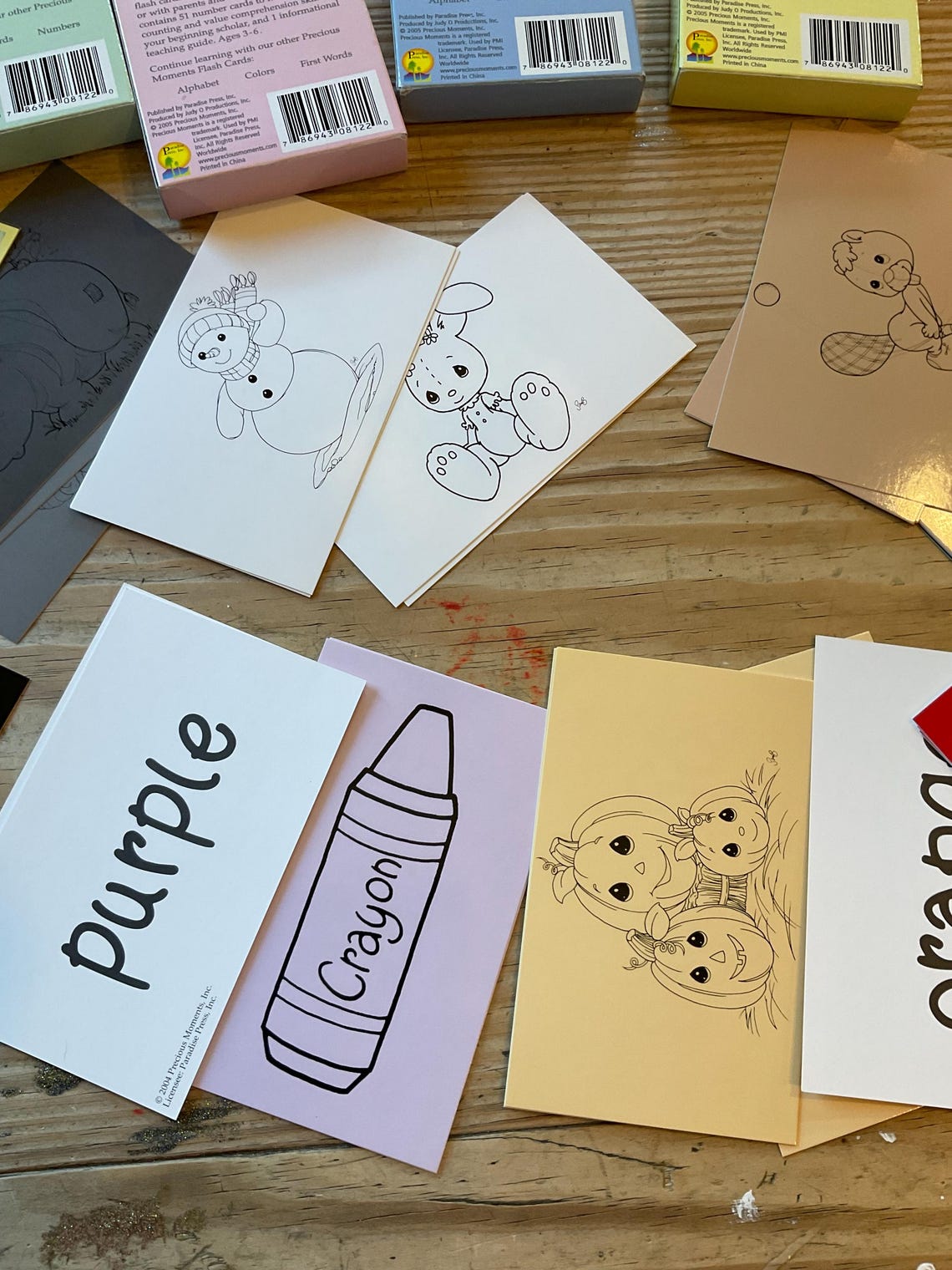 COLORS Flash Cards Precious Moments - Etsy