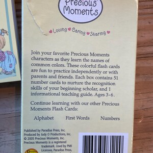 COLORS Flash Cards Precious Moments - Etsy