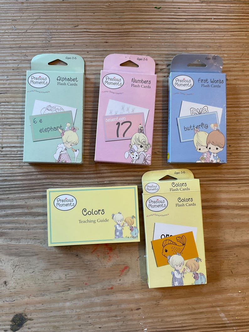 COLORS Flash Cards Precious Moments - Etsy
