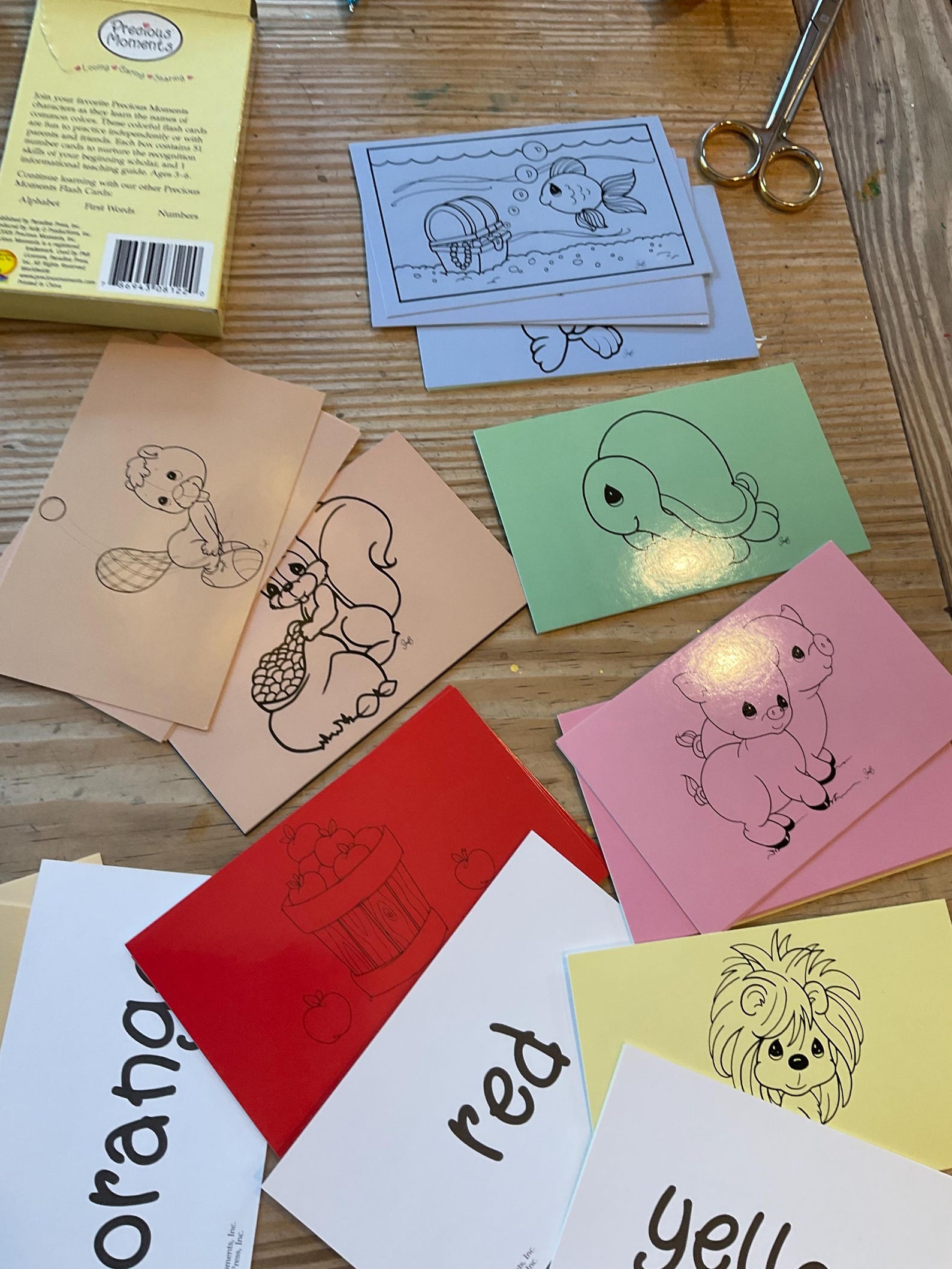 COLORS Flash Cards Precious Moments - Etsy