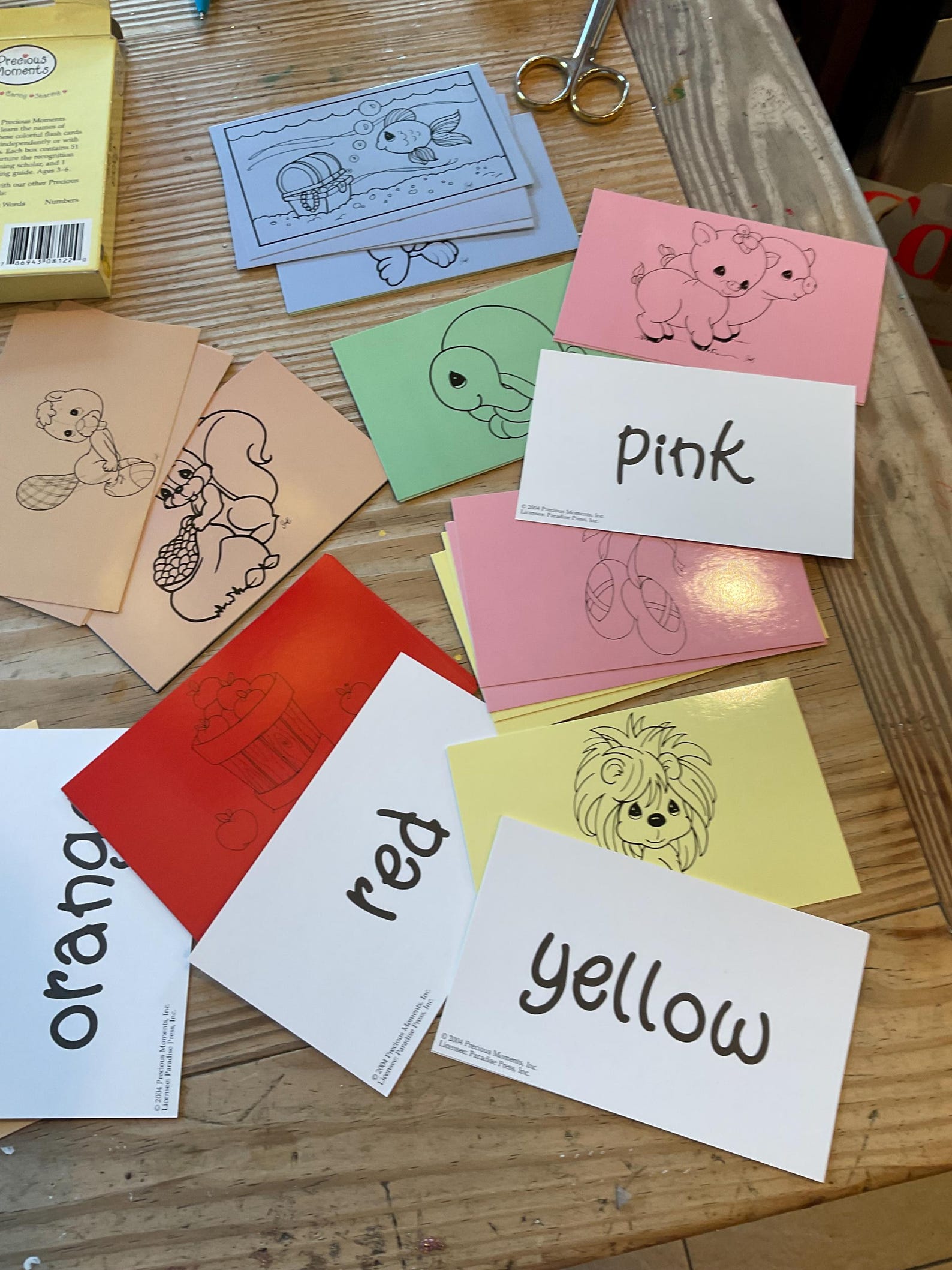 COLORS Flash Cards Precious Moments - Etsy