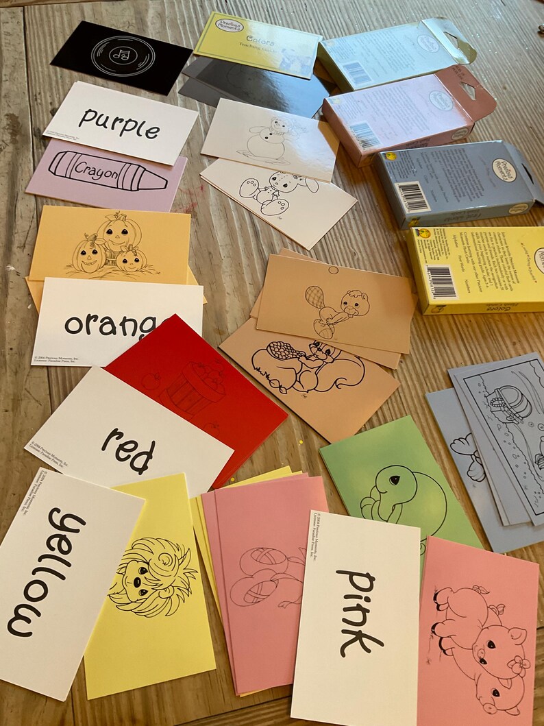 COLORS Flash Cards Precious Moments - Etsy