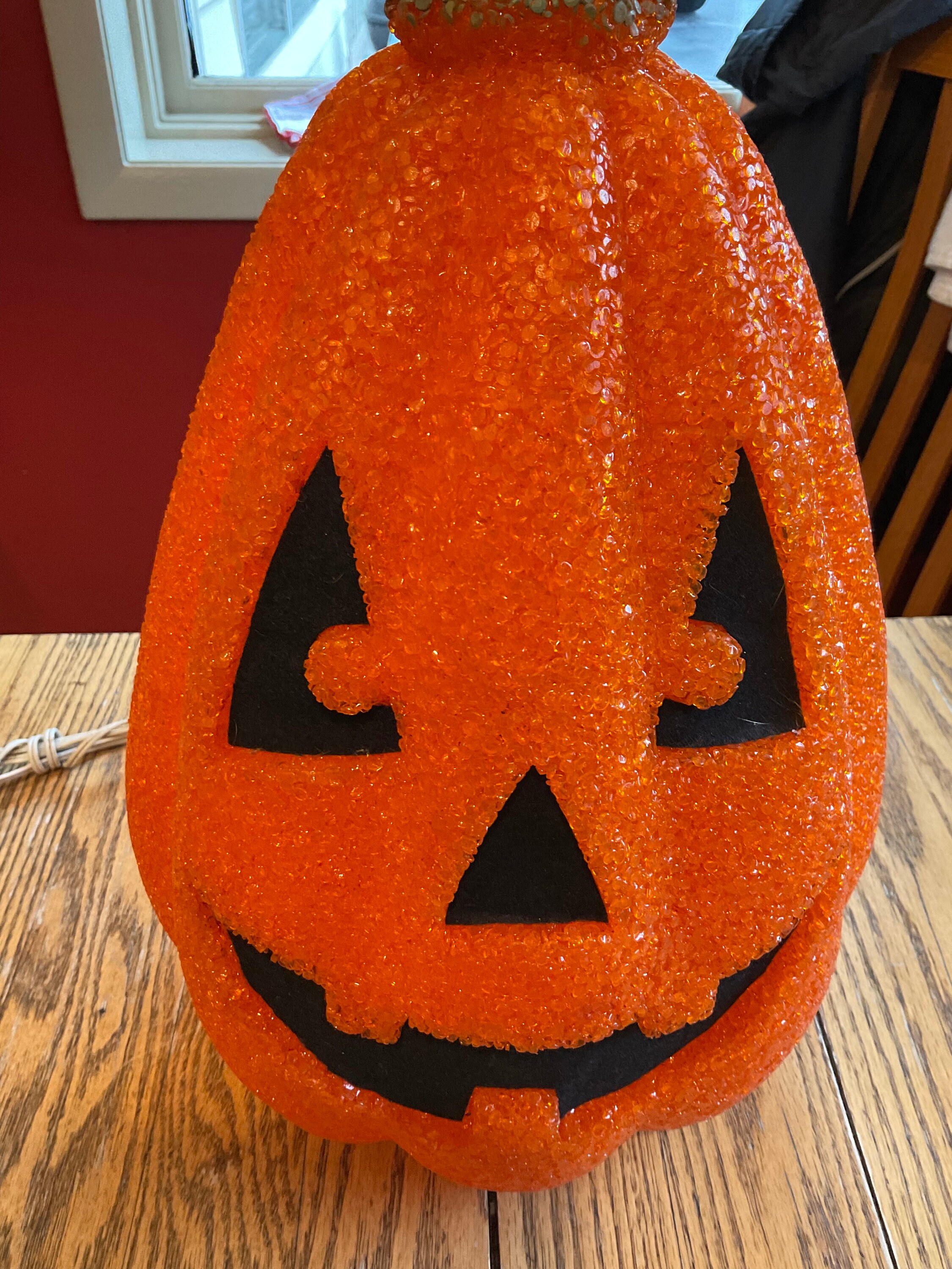 Melted Plastic Light up Halloween Pumpkin | Etsy