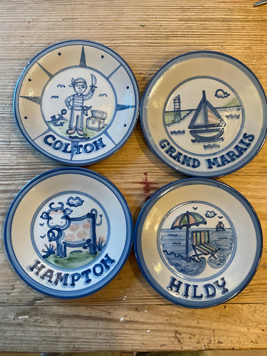 Four Different Mary Alice Hadley Plates - Etsy