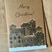 Winter Christmas Town Houses Card, Homemade, Hand-finished and ...