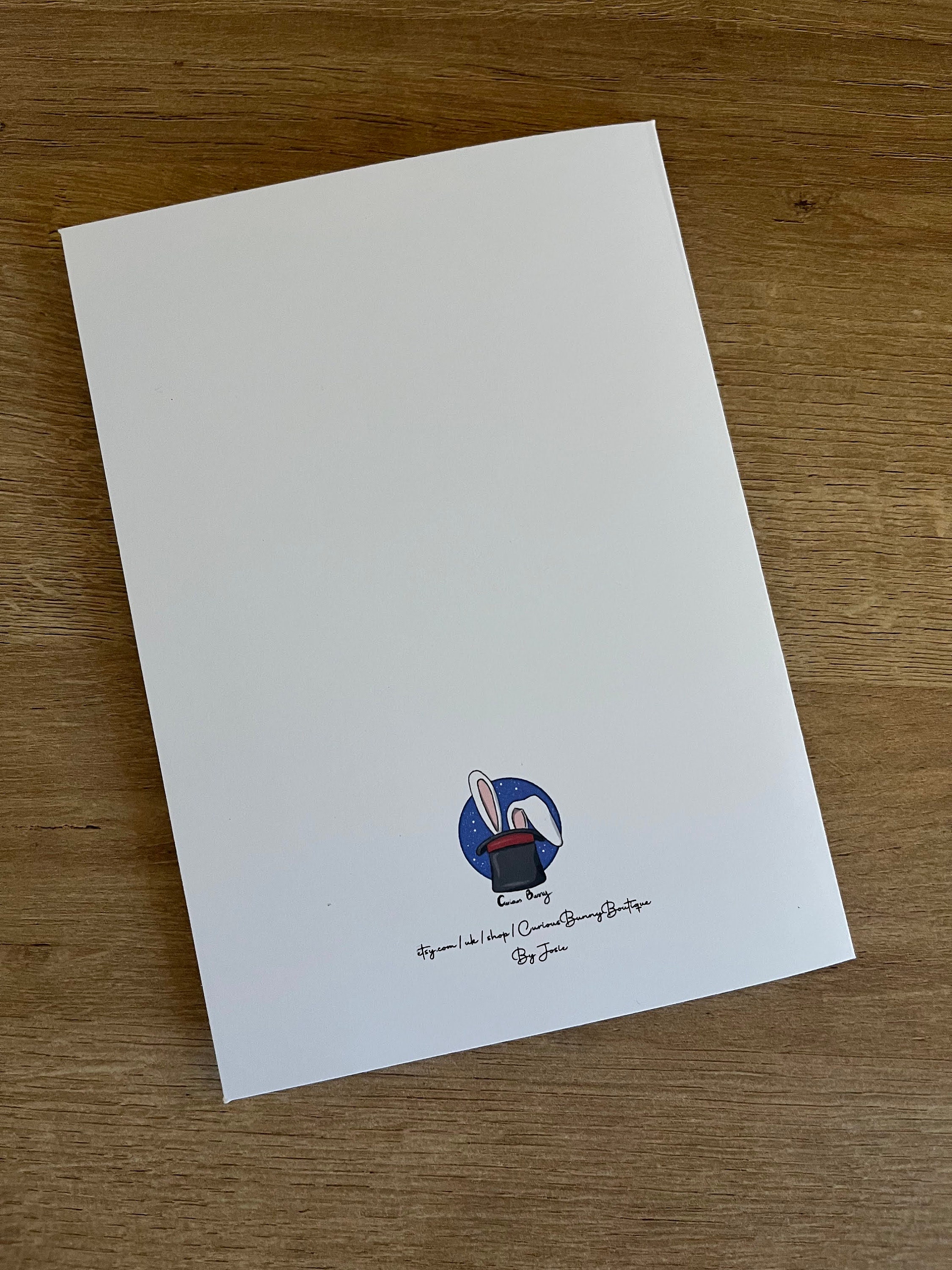 Big Wallowing Hippo Card, Homemade White Card and Envelope ...
