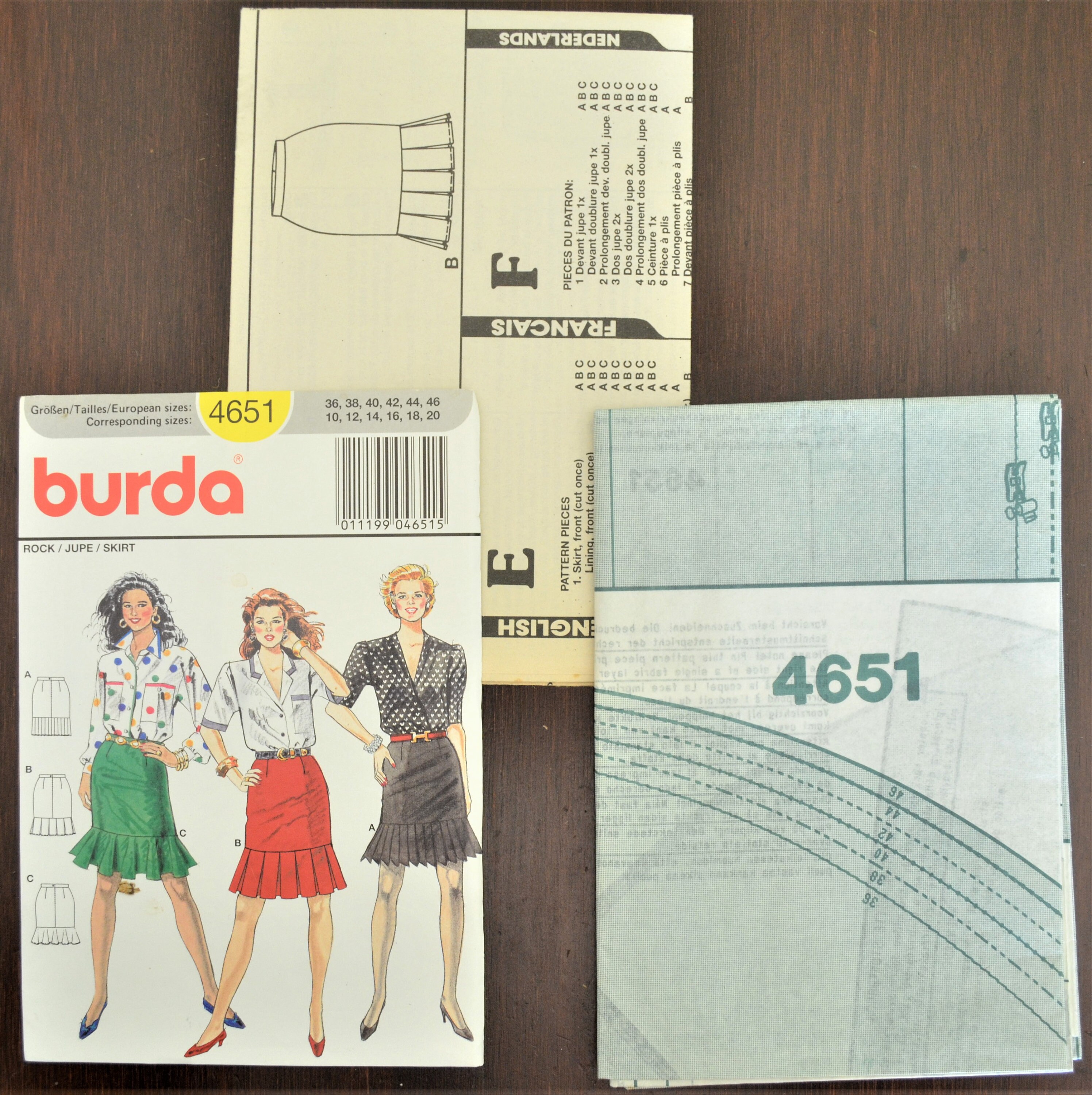 Vintage Sewing Pattern: Burda 4651, Size 10 20 - Etsy