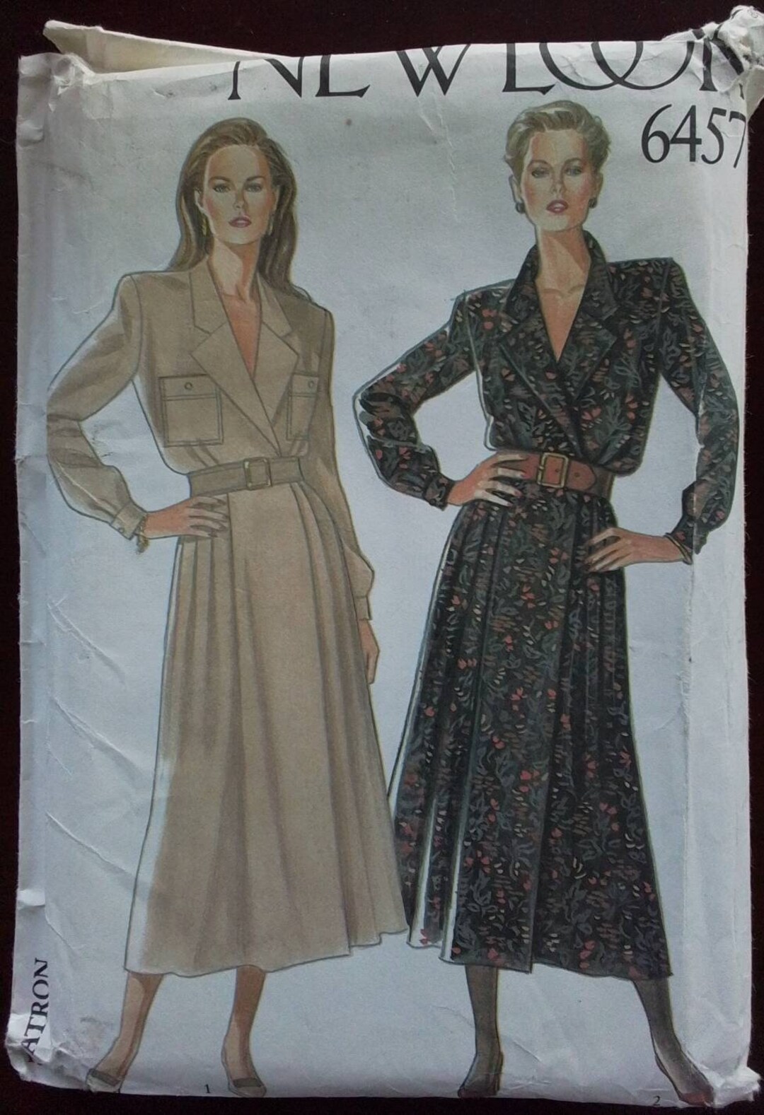 Vintage Sewing Pattern: New Look 6457 - Long Sleeved Dress, Sizes 8 ...