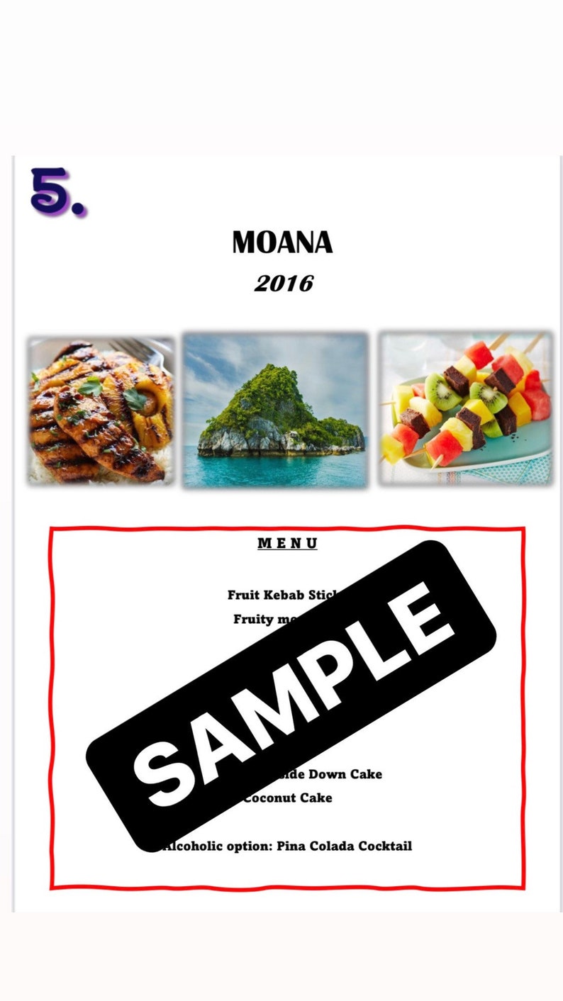 Magical Menu and Movie Night Digital Document || All 24 Cards Included ...