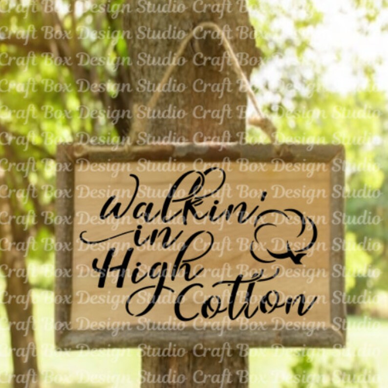 Walkin' in High Cotton Reusable Stencil / Cotton Stencil - Etsy