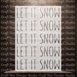 Let It Snow Stencil / Let It Snow Reusable Stencil / Christmas Stencil ...