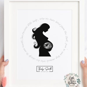 PERSONALISED BABY SCAN Ultrasound Print Bump Gift Baby Scan - Etsy