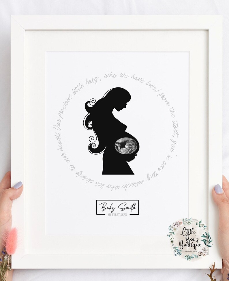 PERSONALISED BABY SCAN Ultrasound Print Bump Gift Baby Scan - Etsy