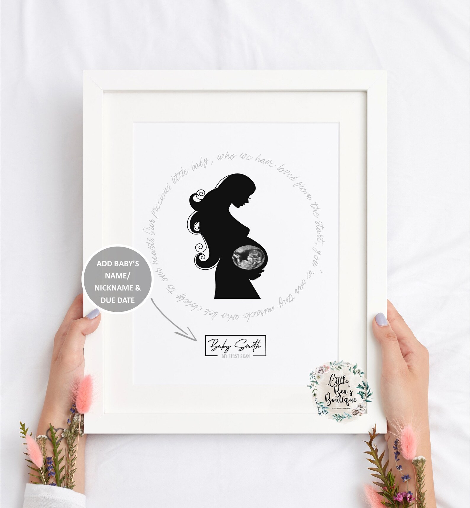 PERSONALISED BABY SCAN Ultrasound Print Bump Gift Baby Scan - Etsy