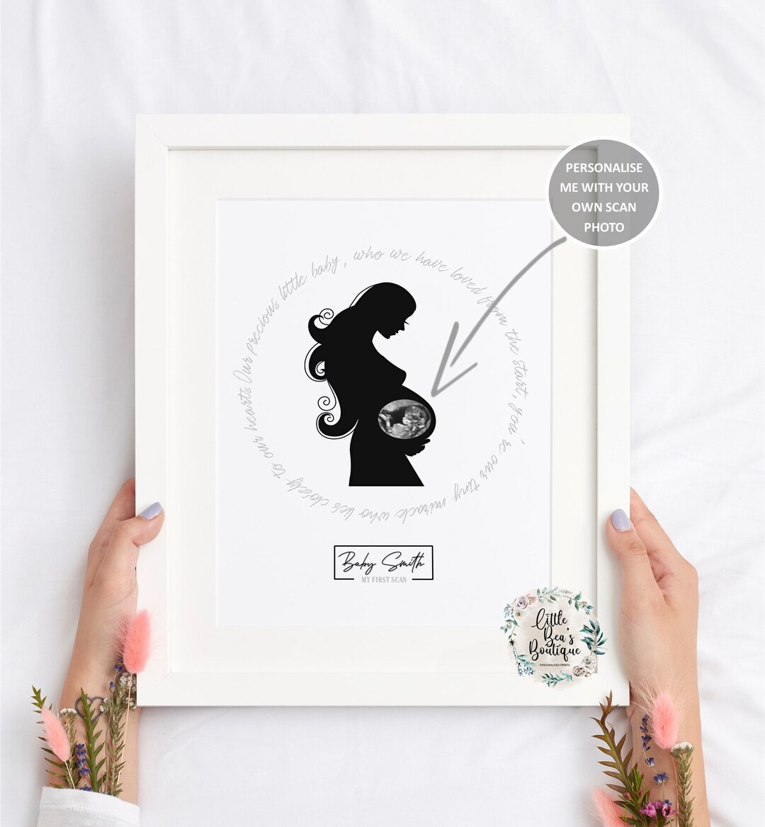 PERSONALISED BABY SCAN Ultrasound Print Bump Gift Baby Scan - Etsy