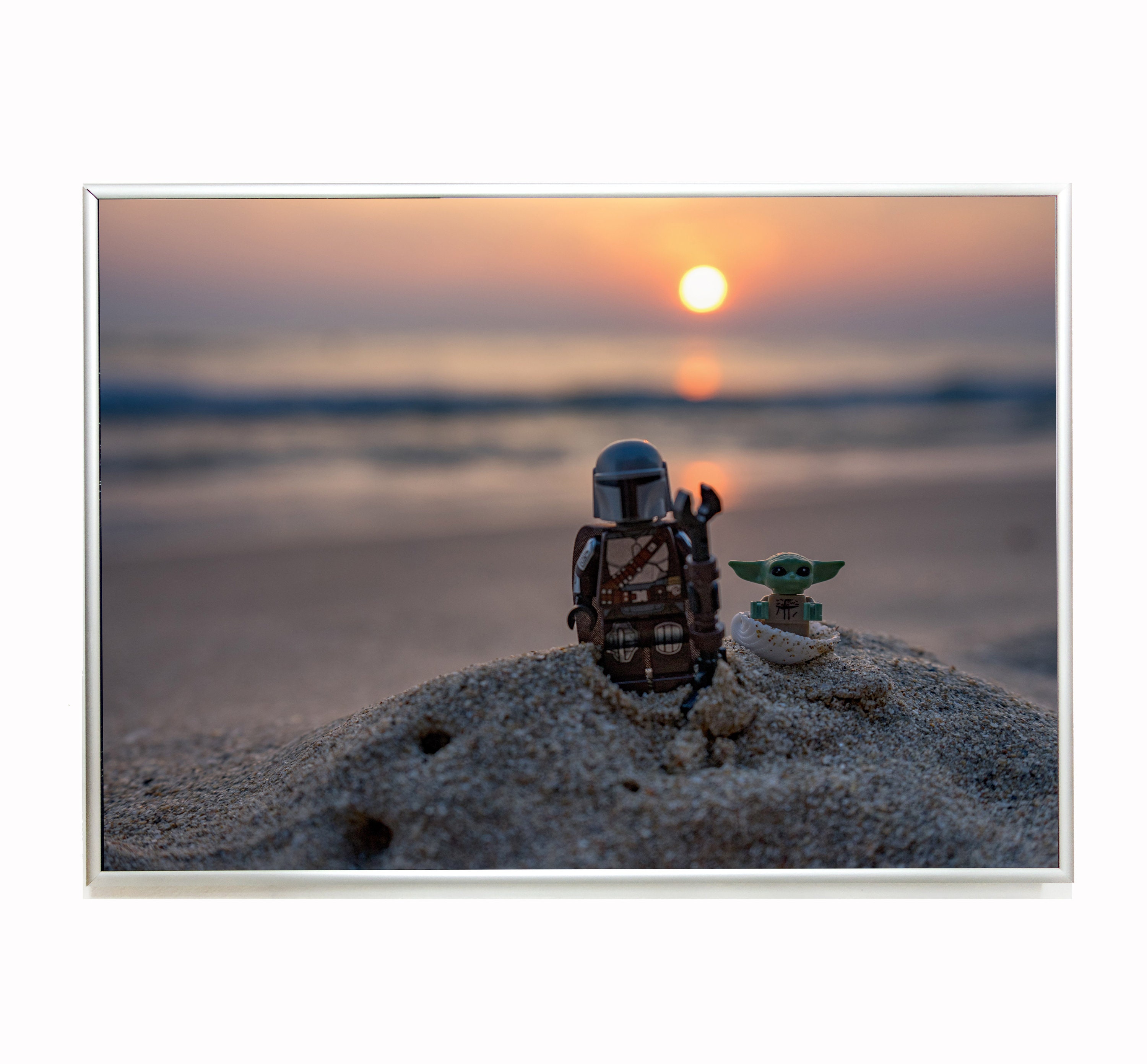 Mandalorian Grogu Sunset Poster Starwars Surf Poster Photo Print - Etsy UK