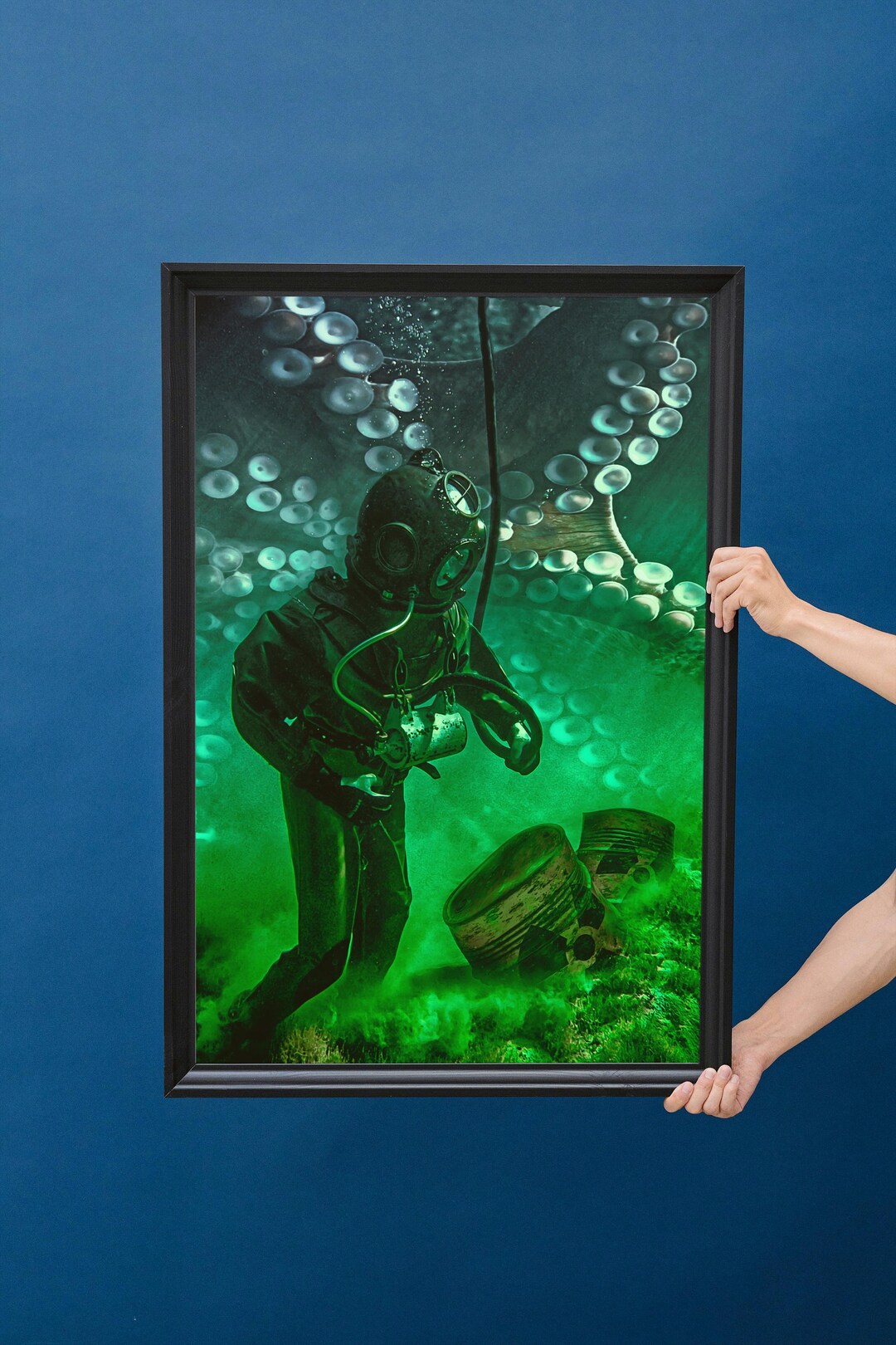 Printable Diver Poster Kraken Comic Retro Poster - Etsy