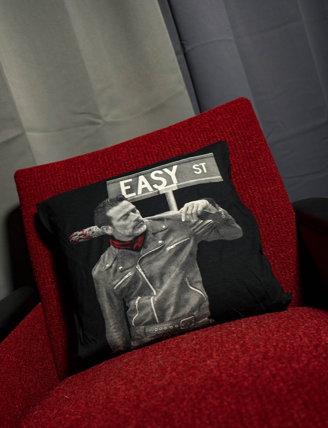 Negan Fan Art the Walking Dead Pillow Case With Negan Print 40 X 40 Cm ...