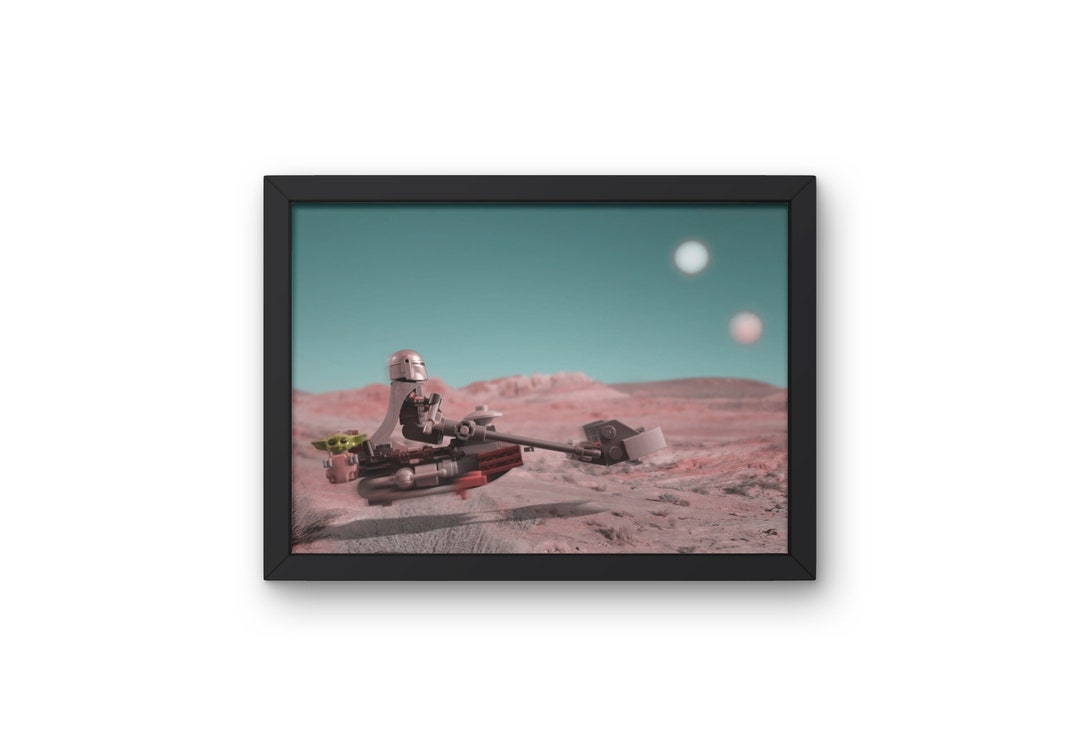 The Mandalorian and Grogu Poster – Premium Star Wars Wall Art Print on ...