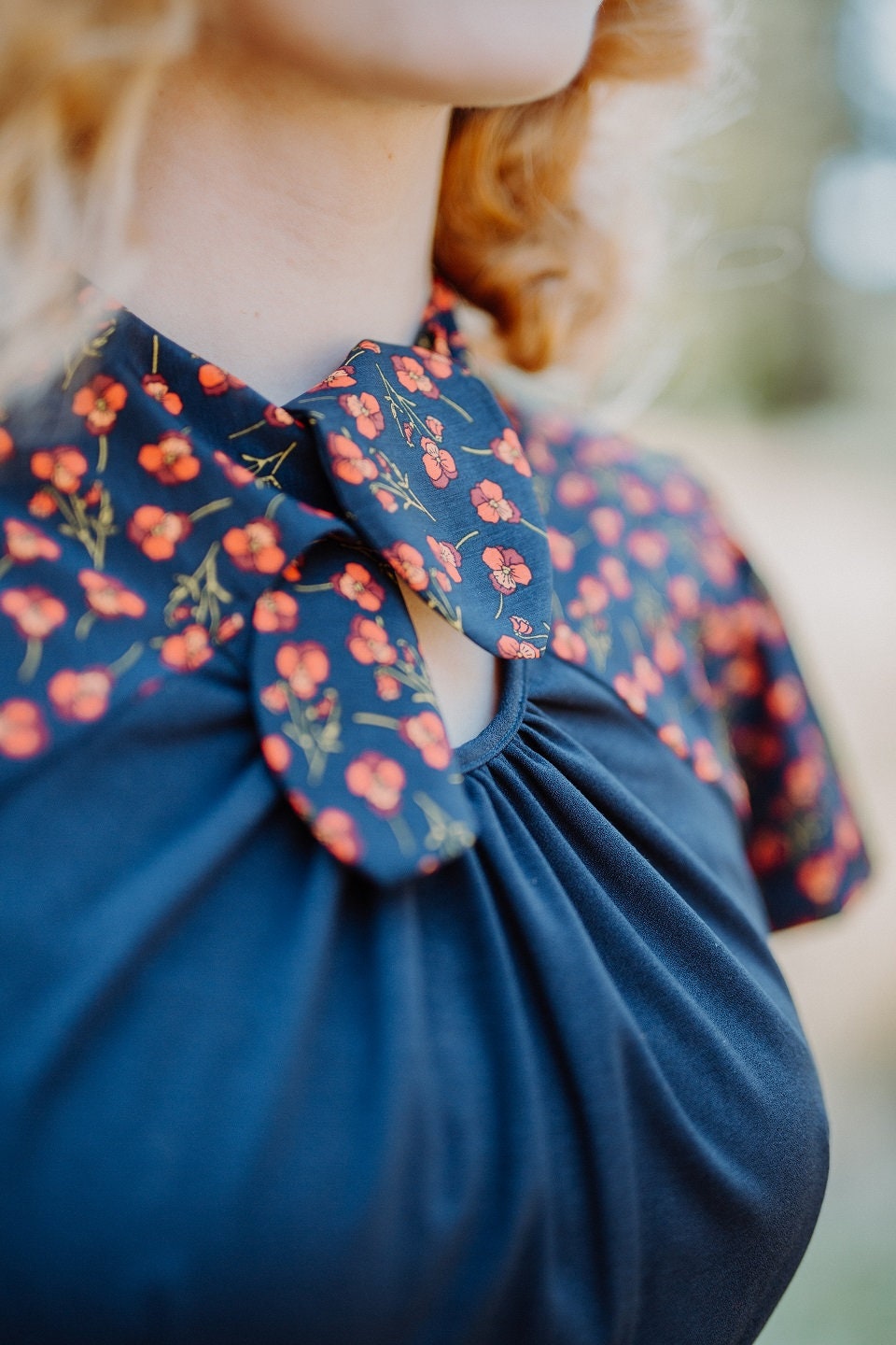 40er Jahre Kleid Victoria dunkelblau - Etsy.de