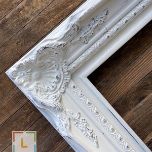 Classic Colonial Style Wood Picture FrameDistressed White | Etsy