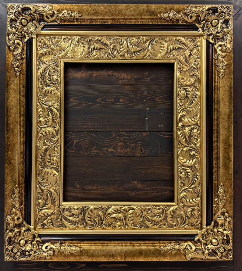 Baroque Style Frame, Antique Gold, Canvas Frame, Photo Picture Frame ...