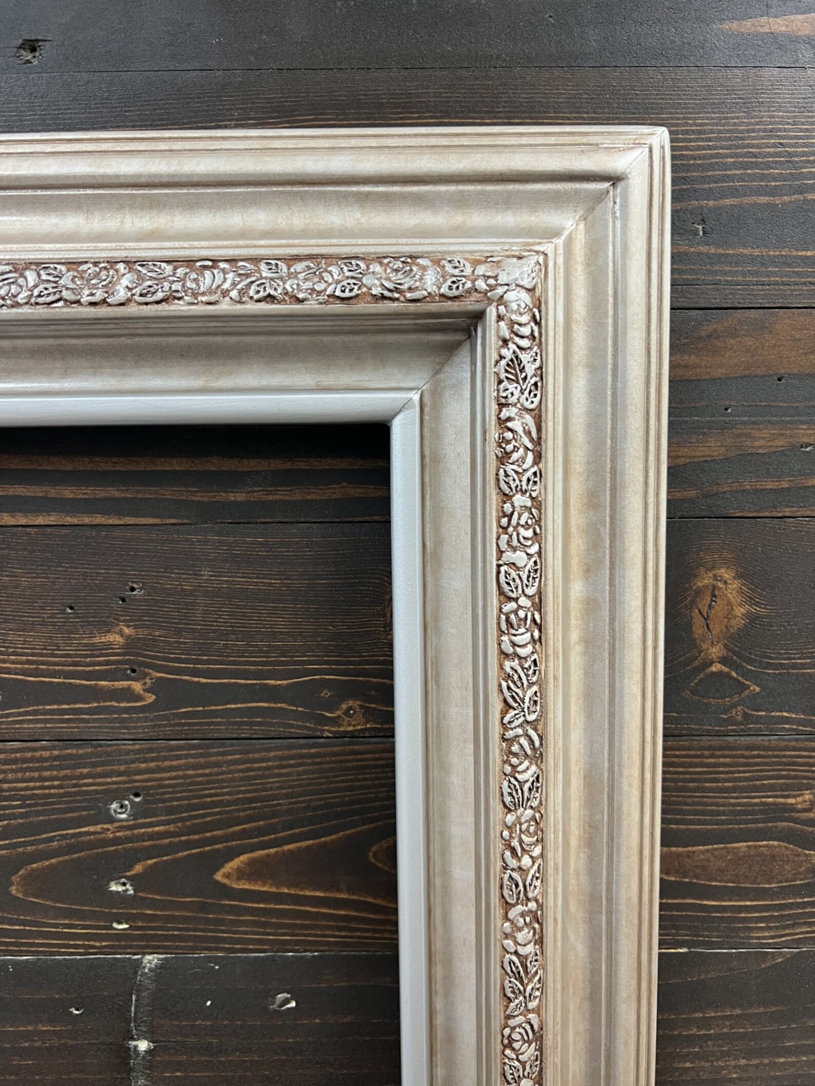 Traditional Vintage Style Wood Frame, MARBLE SILVER, Wood Picture Frame ...