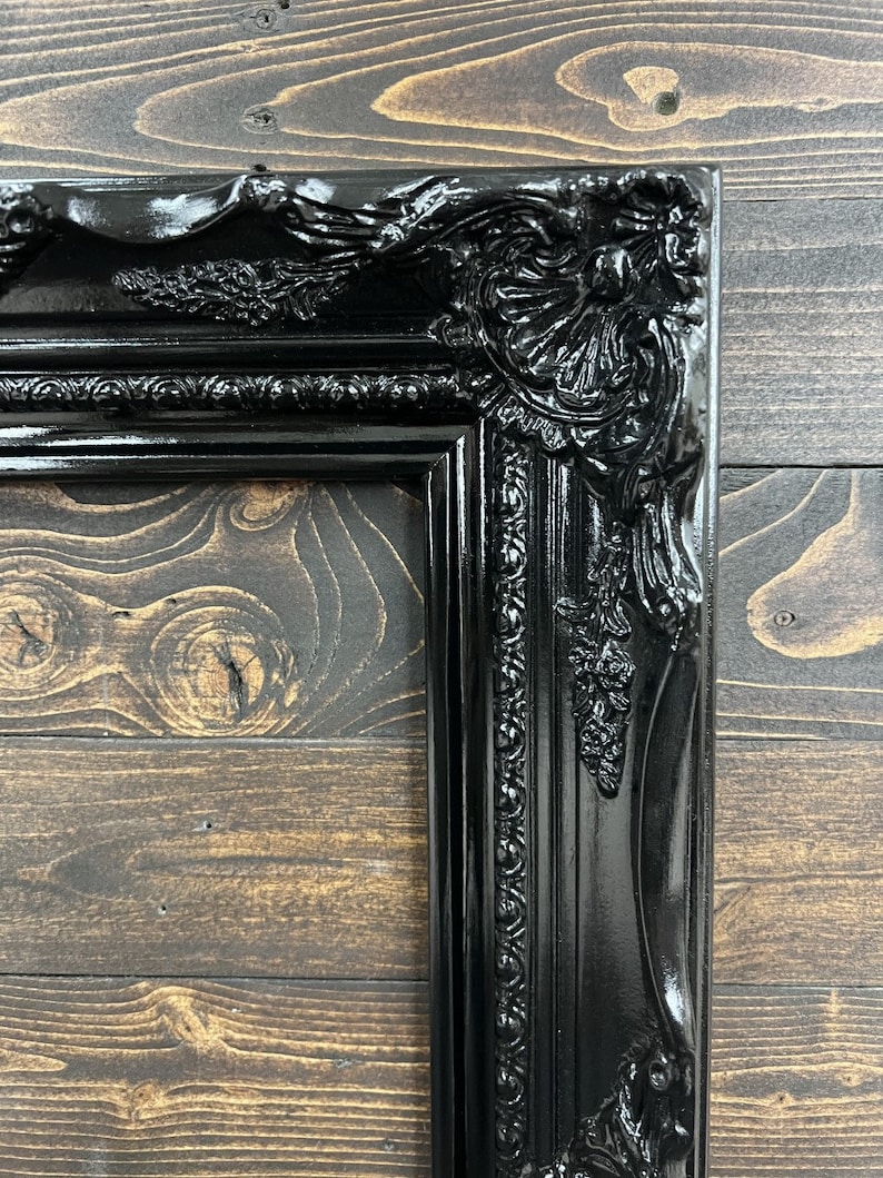 Classic Colonial Style Wood Picture Frame HIGH GLOSS BLACK - Etsy