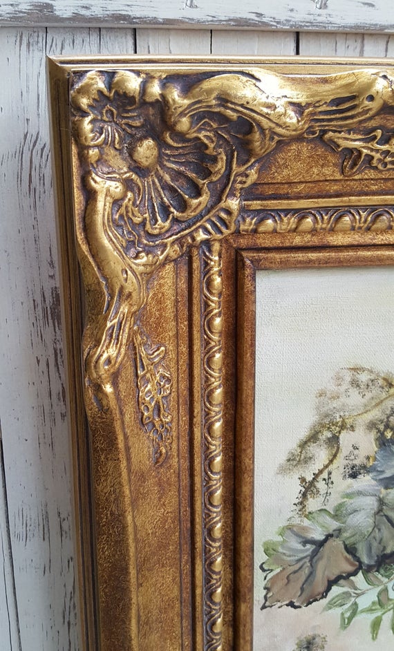 Classic Colonial Style Wood Picture Frame gold leaf frame | Etsy