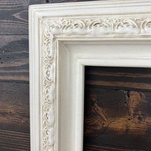 Custom Wood Frame With Compo Ornate Trim, IVORY FINISH Frame,canvas ...