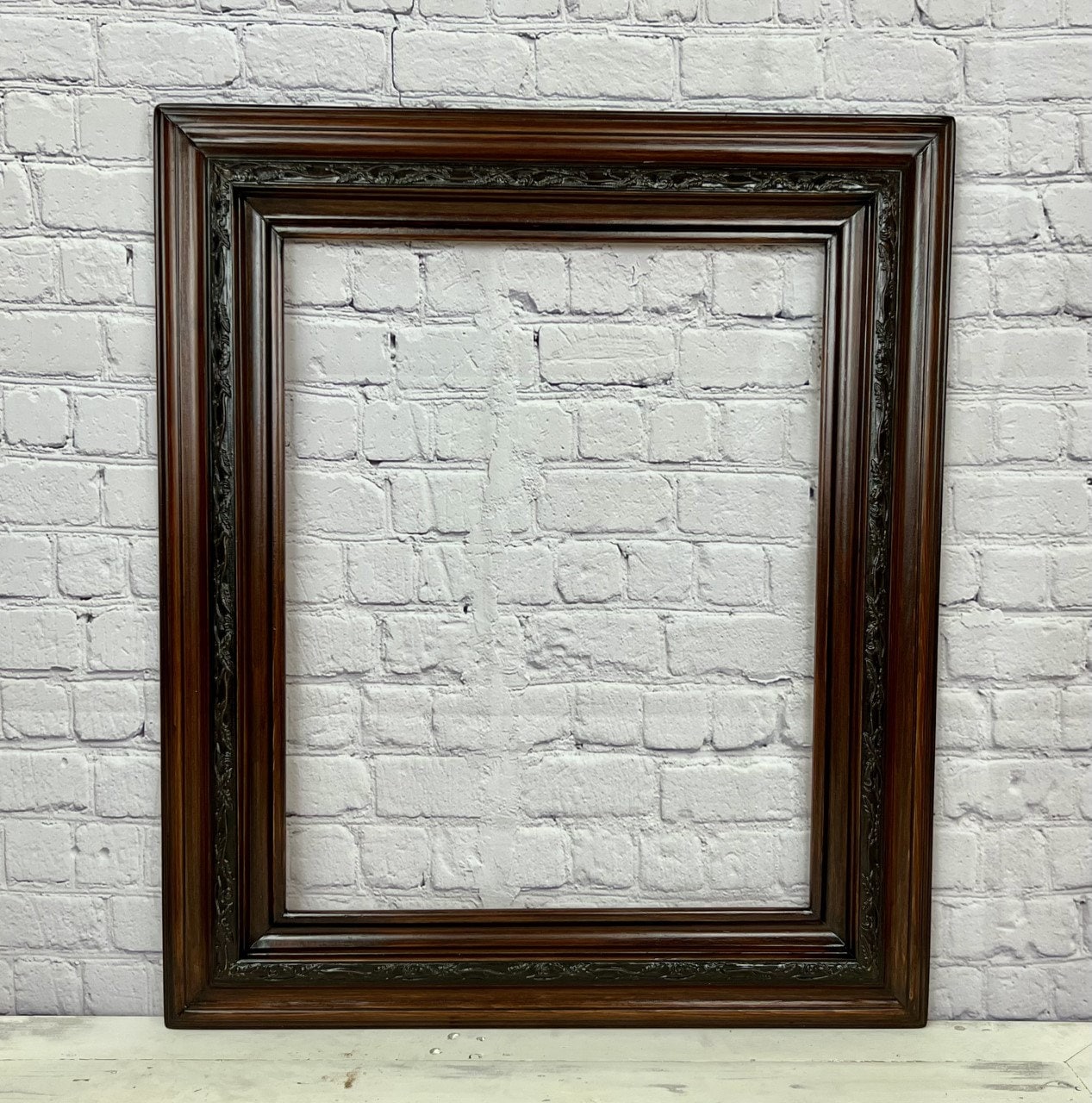 Classic Style Wood Picture Frame DARK WALNUT Hand Stained - Etsy