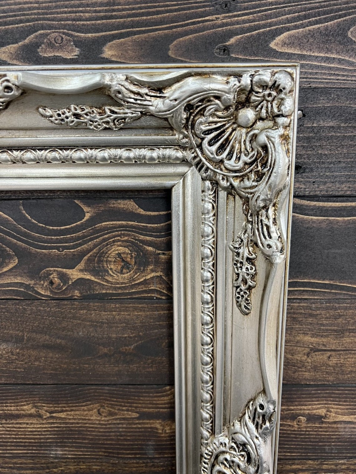 Classic Colonial Style Wood Picture Frame Silver Leaf - Etsy