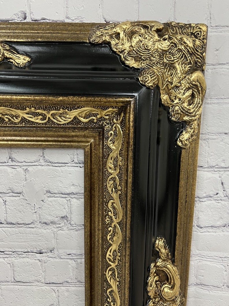Baroque Colonial Style Frame Antique Goldblack Frameornate | Etsy