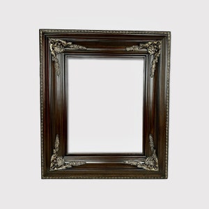 Classic Victorian Style Wood Picture Frame, DARK WALNUT With GOLD ...