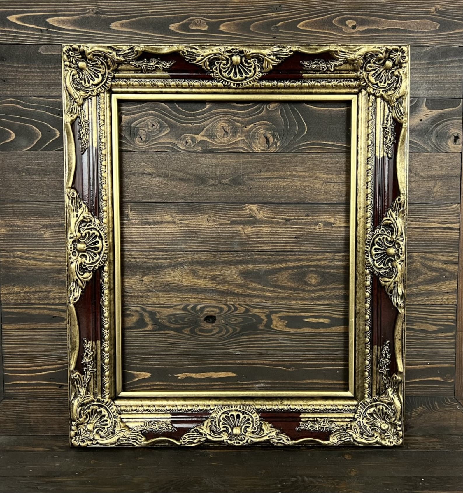 Classic Colonial Style Wood Picture Framedark Cherry With - Etsy