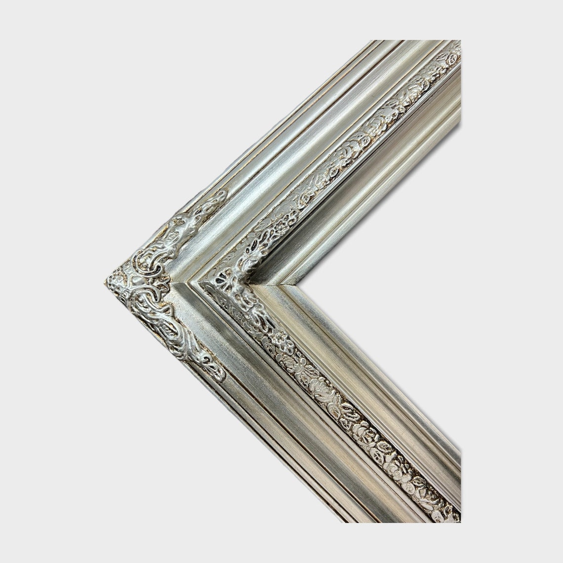 Traditional Compo Ornate Wood Frame Silver Leaf Frame Wood - Etsy