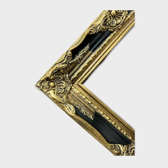 Classic Colonial Style Wood Picture Frame Gold Leaf Frame | Etsy