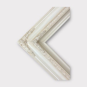 Traditional Compo Ornate Wood Frame, IVORY FINISH, White Wood Picture ...