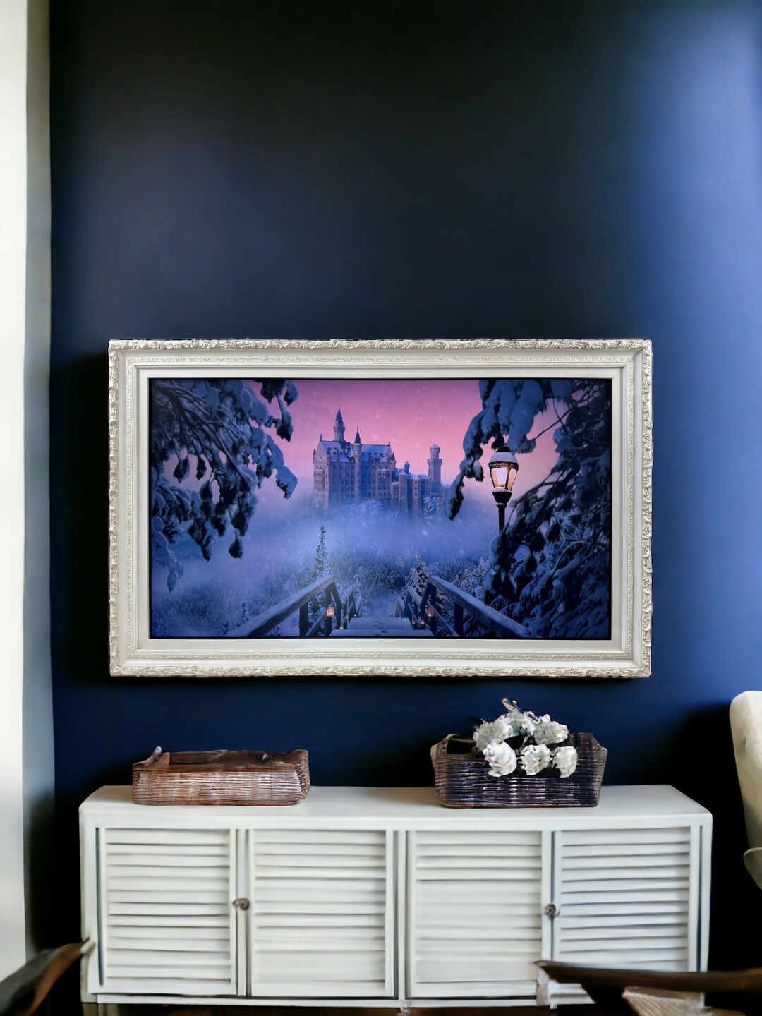 Ornate Frame for Samsung the Frame TV, Soft Ivory Finish, the Frame TV ...