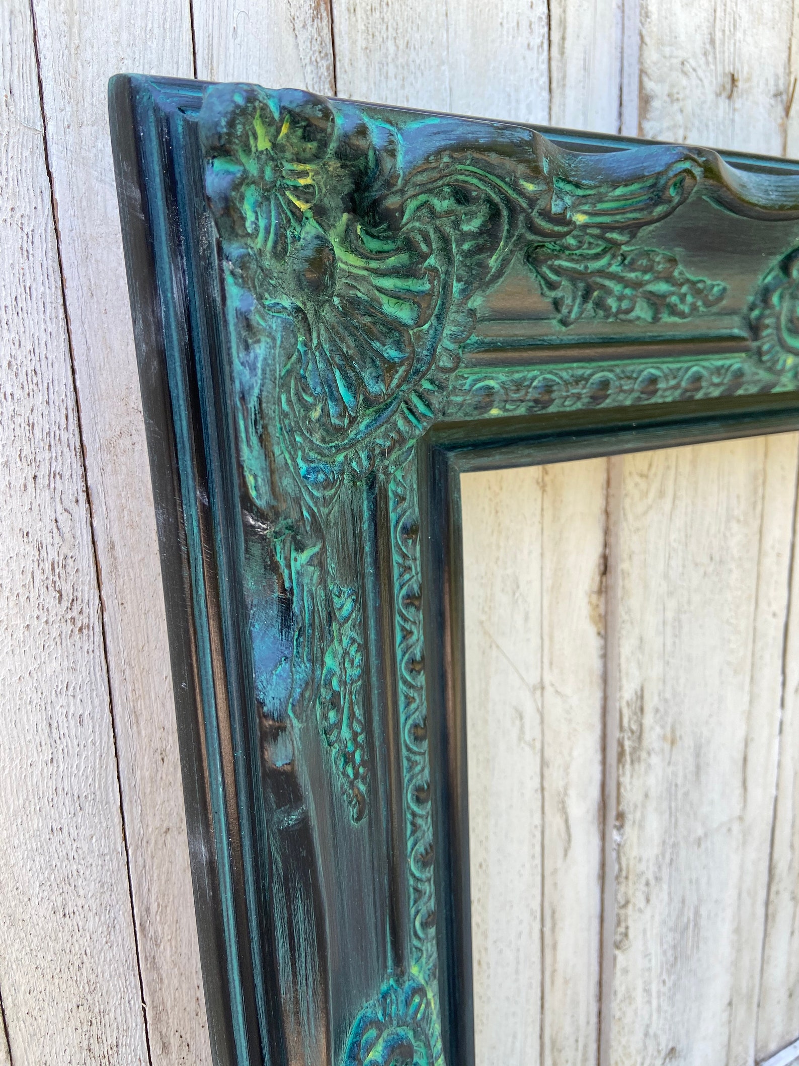 Classic Colonial Style Wood Picture Frame Distressed ornate | Etsy