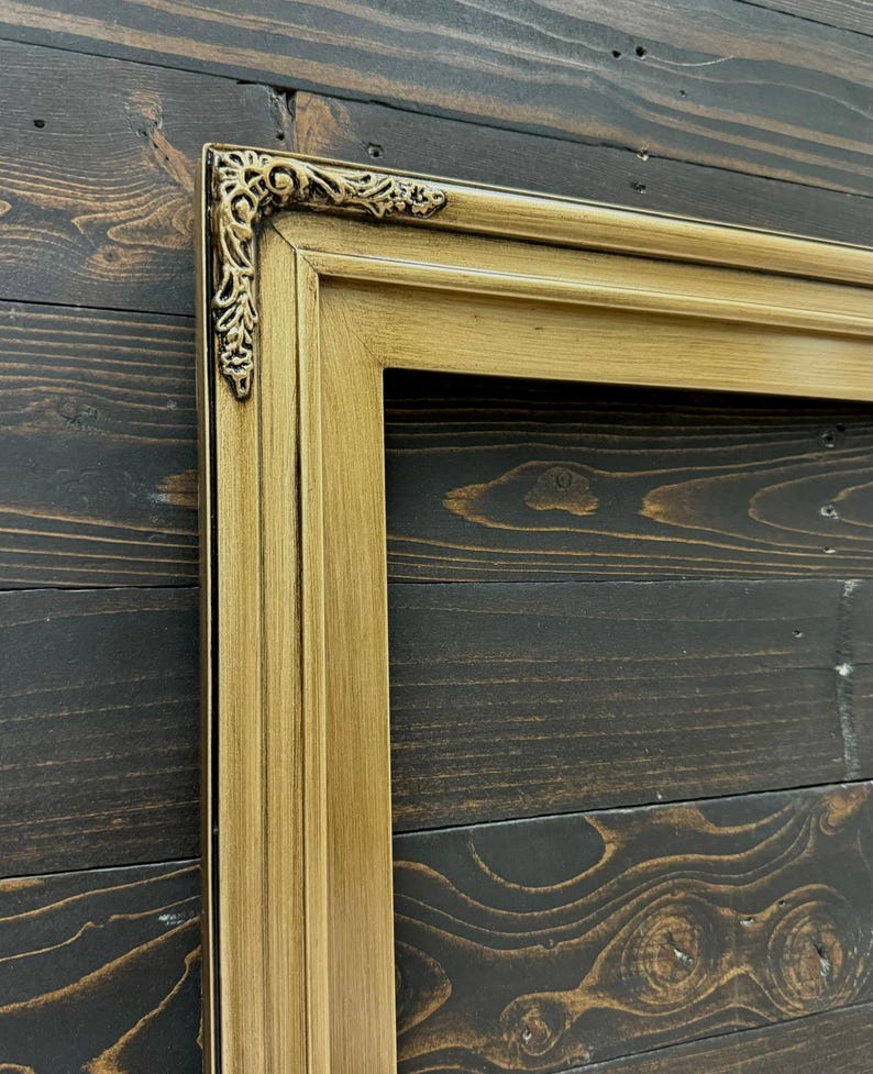 55, 65, & 75 Inch Hisense Canvas TV Ornate Frame, Antique Gold Finish ...