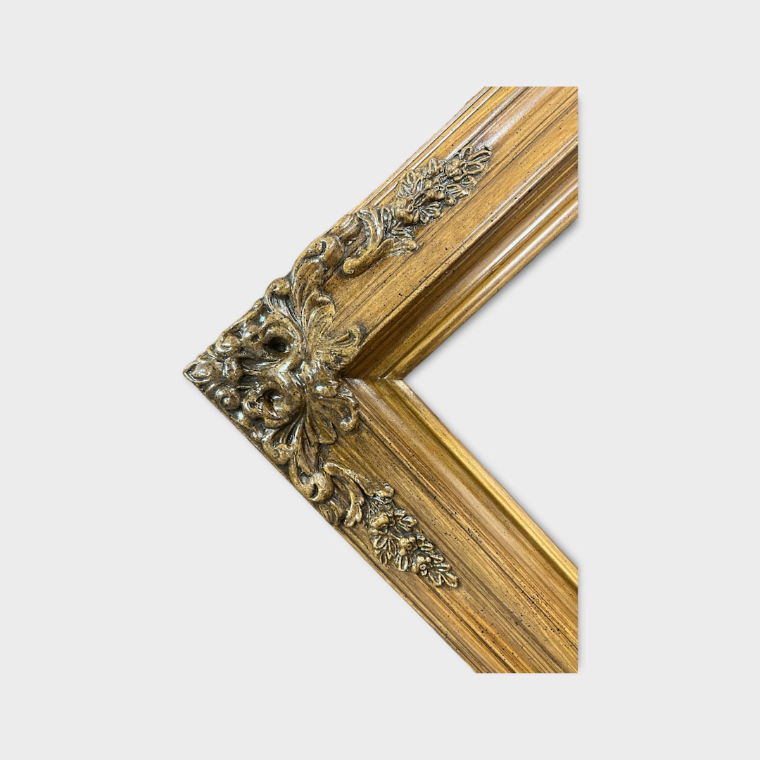 Traditional Compo Xl Ornate Corners Wood Frame, PECAN STAIN FINISH ...