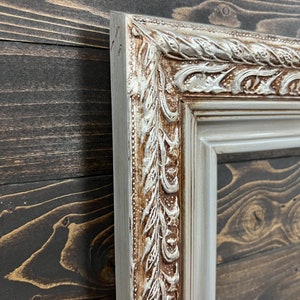 Silver Leaf Wood Picture Frame, Ornate Frame, Botanical Pattern ...
