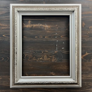 Classic Style Wood Picture Frame, BRUSHED SILVER, Silver Leaf Frame ...