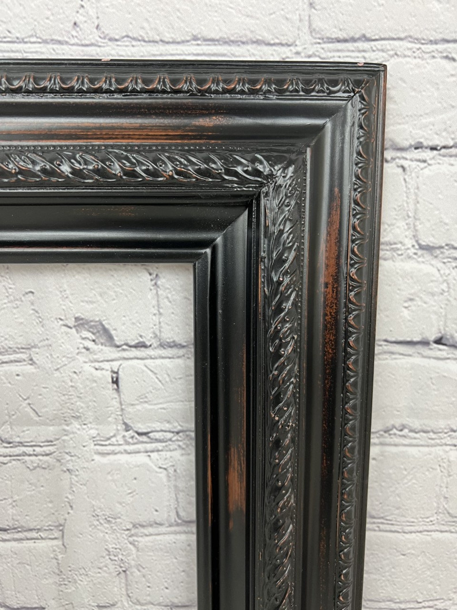 Distressed Black Picture Frame Vintage Picture Frame Antique - Etsy