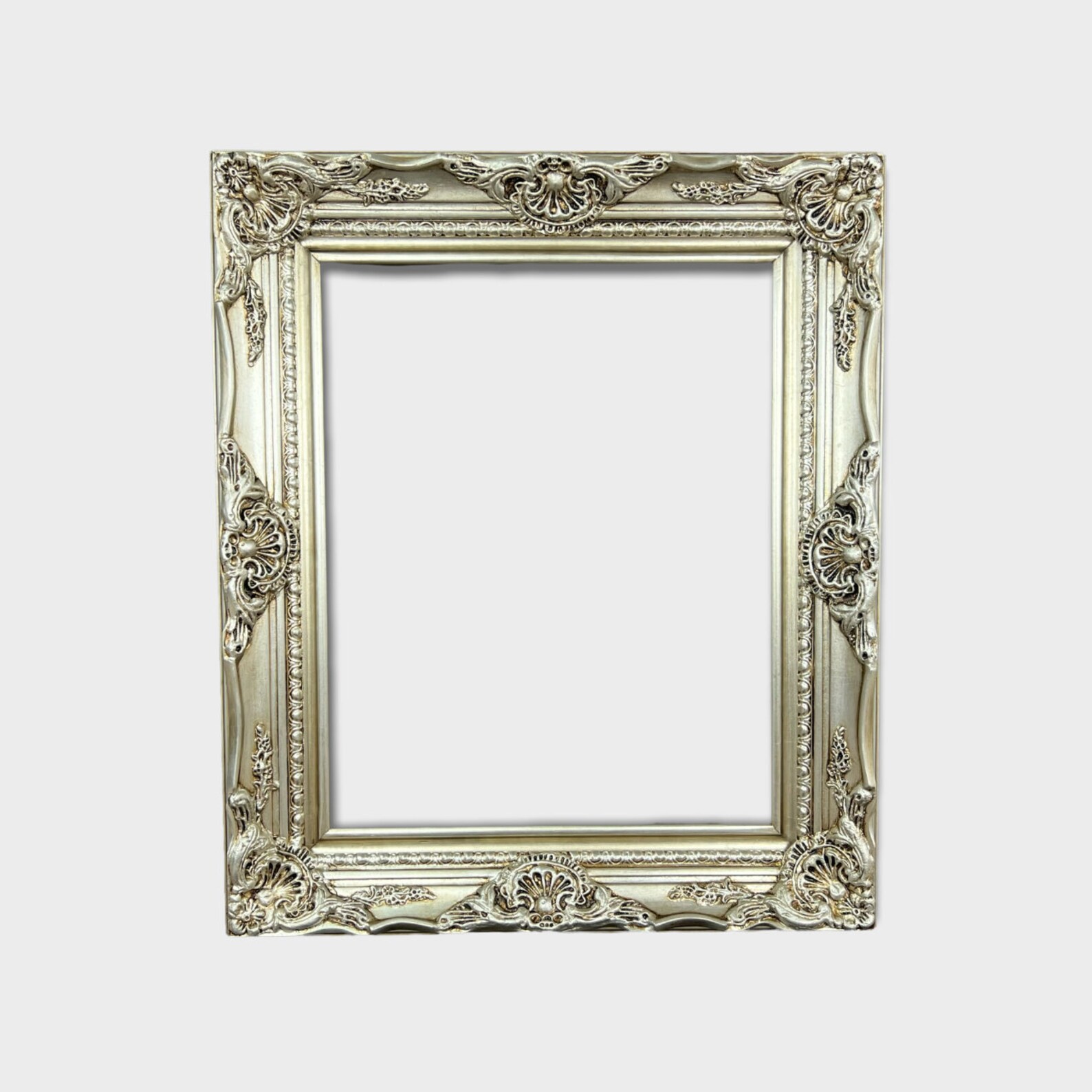 Classic Colonial Style Wood Picture Frame Silver Leaf - Etsy