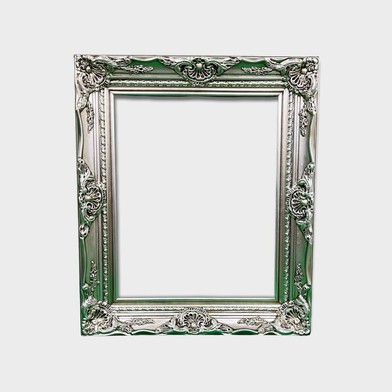 Classic Colonial Style Wood Picture Frame Silver Leaf | Etsy