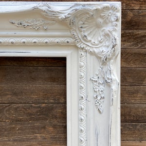 Classic Colonial Style Wood Picture FrameDistressed White | Etsy