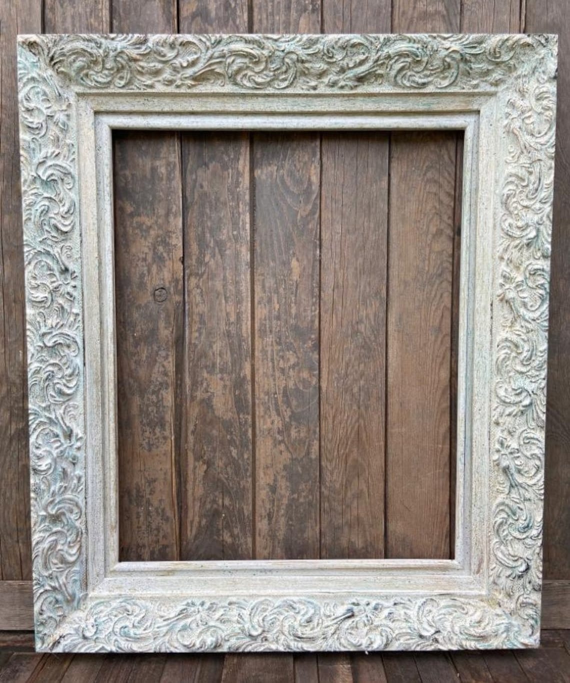 Victorian Style Wood Ornate Picture Frame Distressed - Etsy