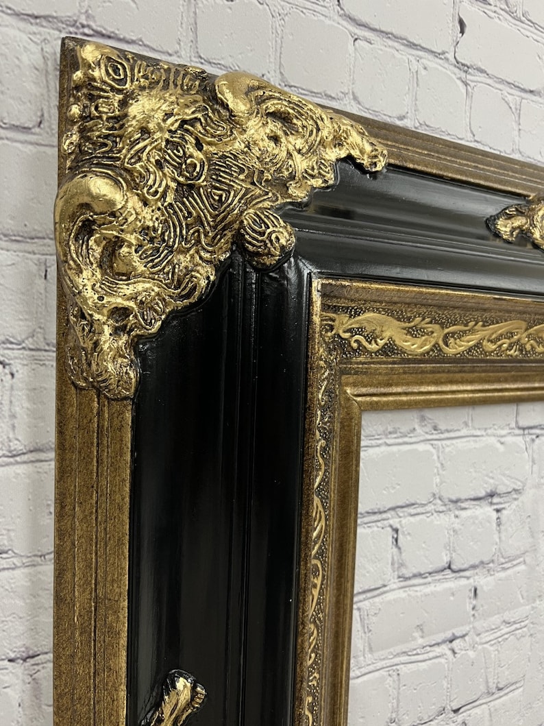 Baroque Colonial Style Frame Antique Goldblack Frameornate - Etsy